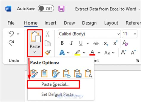 How To Extract Data From Excel To Word 4 Ways Exceldemy