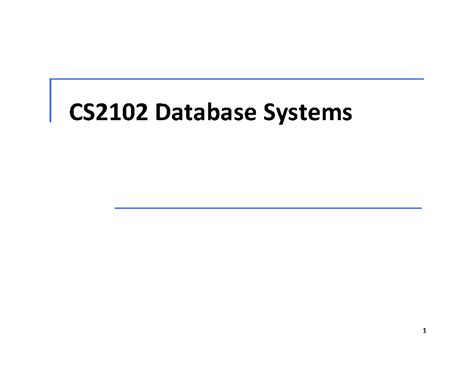 Lect08 Trigger Lecture 8 Cs2102 Database Systems Intro Xiaokui Xiao