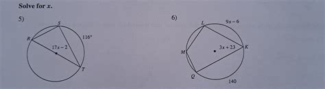 Solve For X Chegg Com