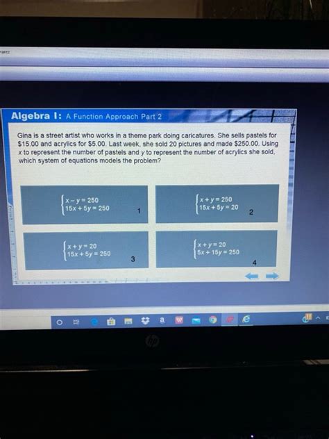 solved varez algebra 1 a function approach part 2 gina is a