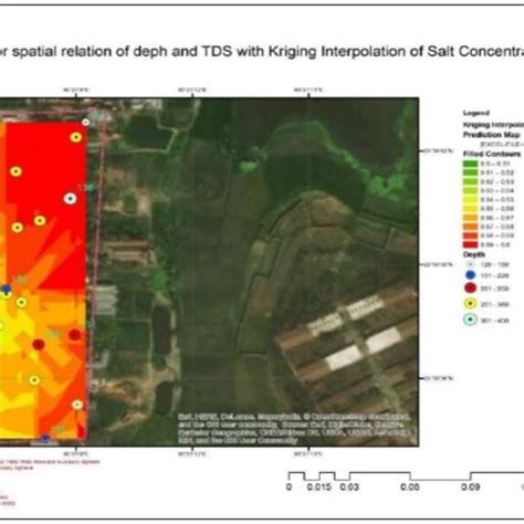 Kriging Interpolation Map Of Salt Concentration For Selected Effected