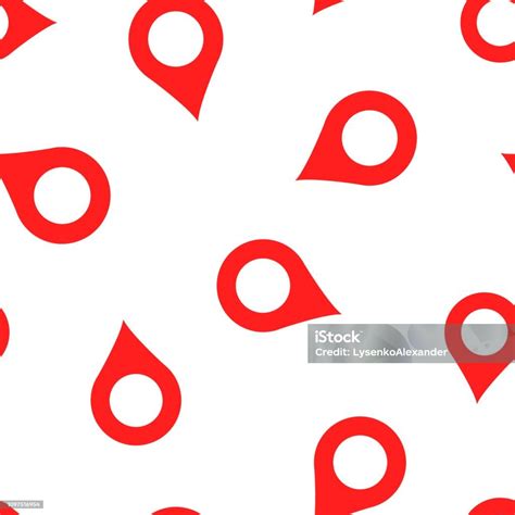 Pin Map Icon Seamless Pattern Background Gps Navigation Concept Vector