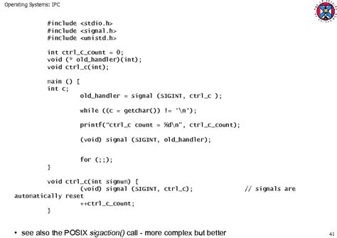 Operating Systems IPC Inter Process Communication Message Passing
