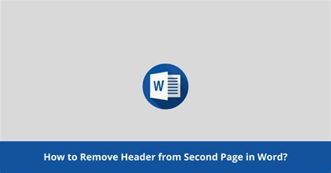How To Remove Header From Second Page In Word Enjoytechlife