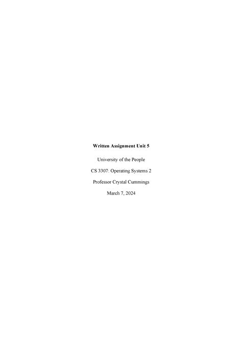 unit 5 written assignment written assignment unit 5 university of the