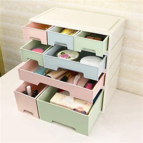 Combinable Diy Drawer Desk Organizer Desktop Storage Box Cosmetic Storage Organizer Makeup