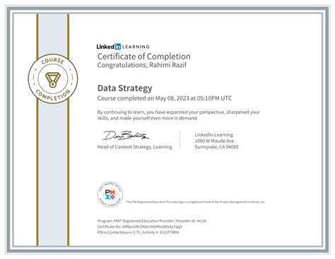 Rahimi Razif On Linkedin Certificate Of Completion