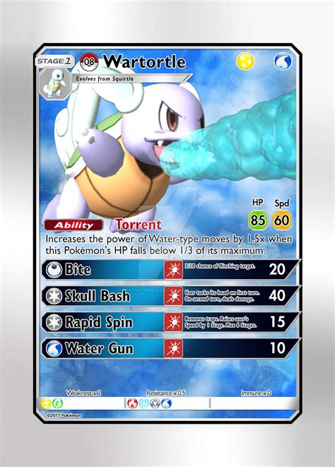 Pokemon Wartortle Card Pocket Monsters Card Game Wartortle Base Set