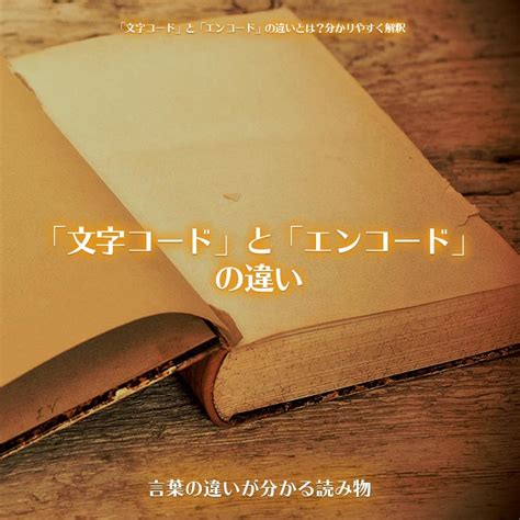 「文字コード」と「エンコード」の違いとは？分かりやすく解釈 言葉の違いが分かる読み物
