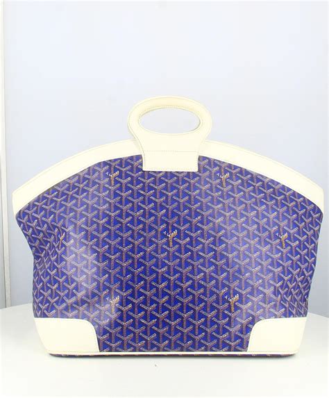 Travel Bag Goyard Beluda Blue And White For Sale At 1stdibs