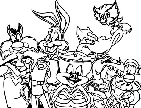 Looney Tunes All Characters Photo Coloring Page Cartoon Coloring Pages