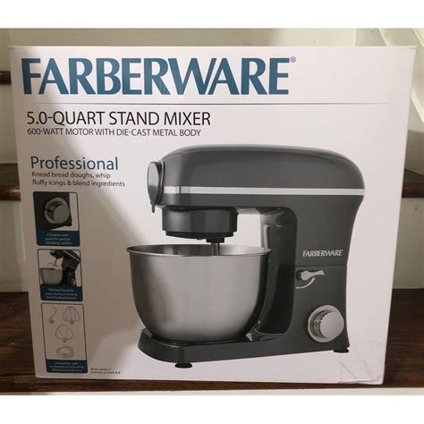 Farberware Stand Mixer 5 Quart 600w 6 Speed Professional Gray