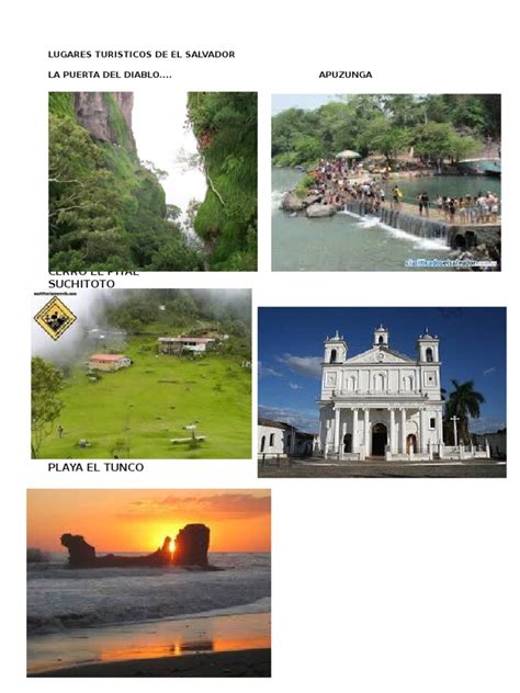 5 Lugares Turisticos De El Salvador Pdf