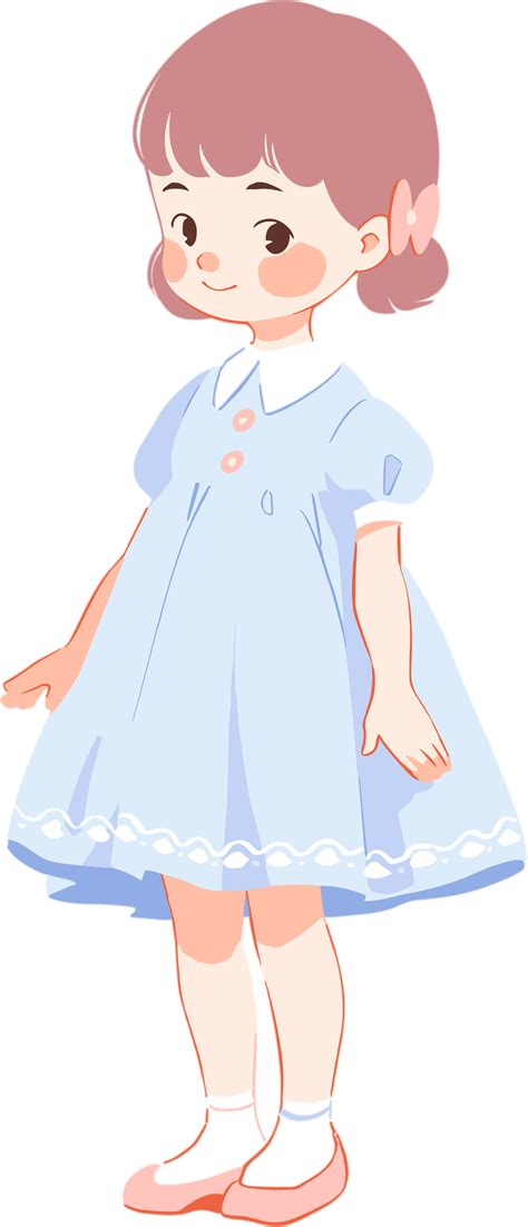 可爱小女孩插画设计