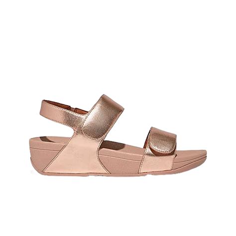 W 핏플랍 루루 어드저스터블 레더 샌들 로즈 골드 Fitflop Kream