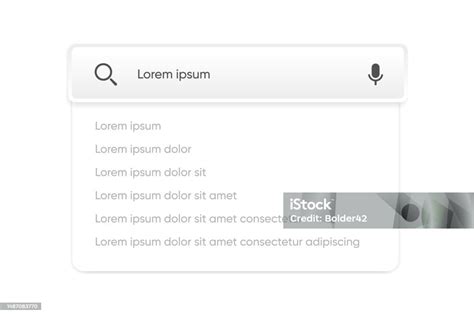 Ui Ux 디자인 및 웹 사이트에 대한 제안이 있는 검색 모음입니다 검색 주소 및 탐색 모음 아이콘입니다 웹 사이트에 대한 검색 양식 서식 파일 모음입니다 검색 엔진 웹