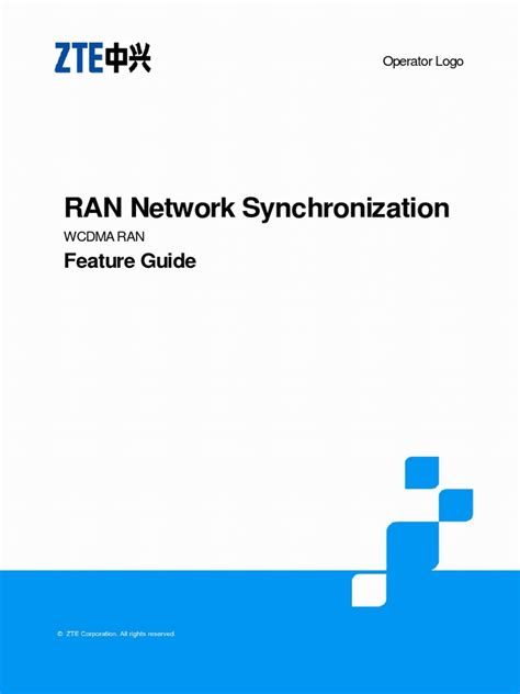 zte umts ran network synchronization feature guide pdf global