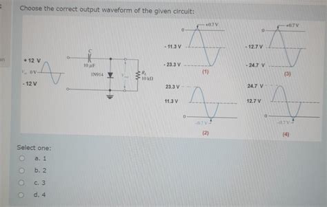 solved 3 choose the correct output waveform of the given