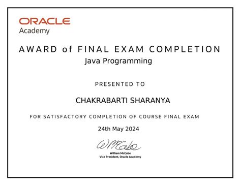 Sharanya Chakrabarti On Linkedin Javaprogramming Advancedjava Oraclecertification