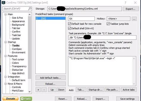 Windows Launch ConEmu With Git Bash As Default When Running Cmd Exe