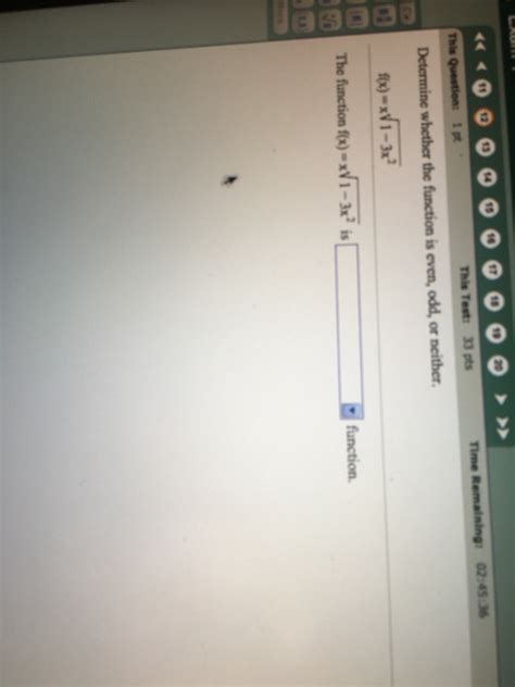 Solved Determine Whether The Function Is Even Odd Or Chegg Com