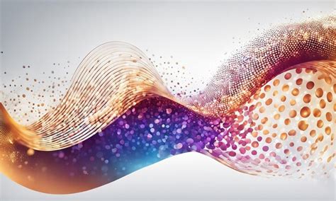 Abstract Waving Particle Technology Background Design Abstract Wave Moving Dots Flow Particles