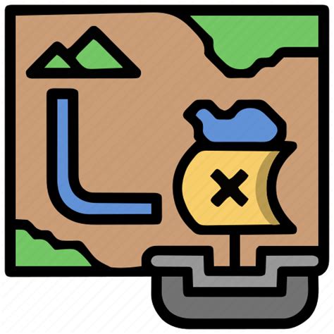 Treasure Map Icon Download On Iconfinder On Iconfinder