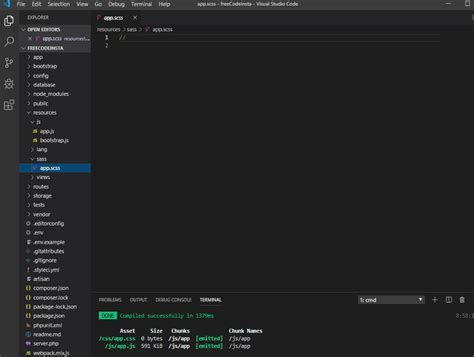 Php Not Able To Obtain Complete Files For Appscss In Laravel Stack