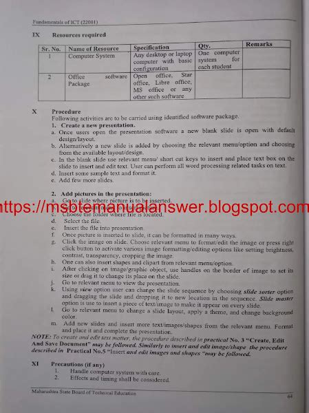 22001 Fundamentals Of Ict Solved Lab Manual Pdf Manual Answer Msbte