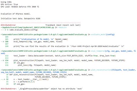 Cannot Evaluate After Training Issue Lincellularneuroscience Vame Github