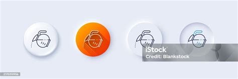 커피 포트 라인 아이콘입니다 뜨거운 음료 기호입니다 차 잔 머그잔 선 아이콘 벡터 0명에 대한 스톡 벡터 아트 및 기타 이미지