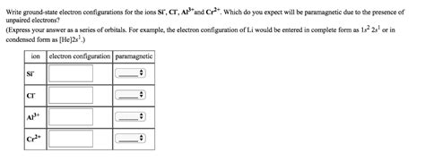 Solved Write Ground State Electron Configurations For The