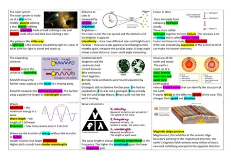 OCR GCSE physics revision P123 cue cards foundation and higher ...