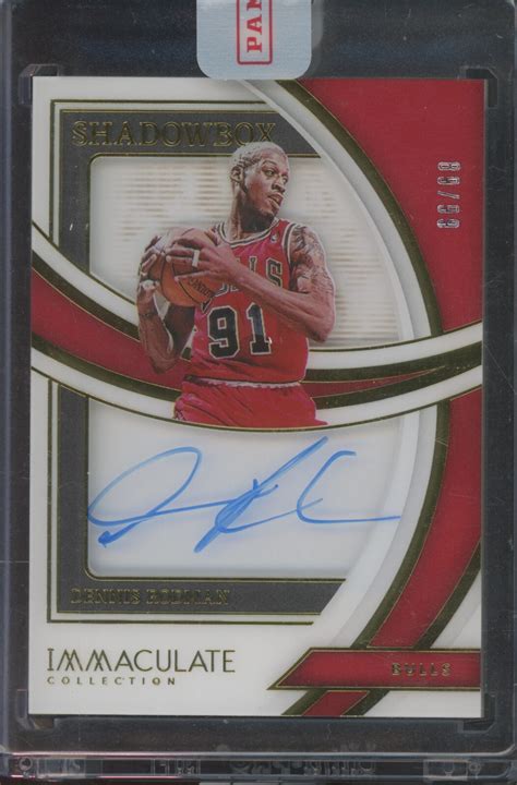 2021 Panini Immaculate Collection Shadowbox Dennis Rodman 99 Auto