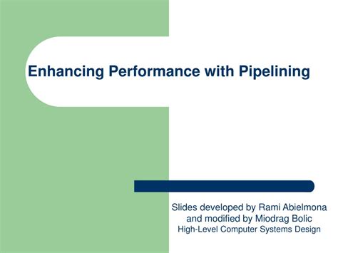 Ppt Enhancing Performance With Pipelining Powerpoint Presentation