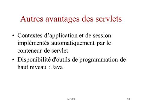 servlet1 les servlets yves bekkers servlet2 plan introduction pages