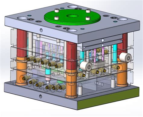 冲压模具三维图 Solidworks 2020 模型图纸下载 懒石网