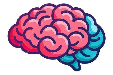 Brain Vector Art On White Background Premium Ai Generated Vector