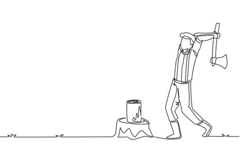 Cutting Tree Axe Over Royalty Free Licensable Stock Vectors Vector Art Shutterstock