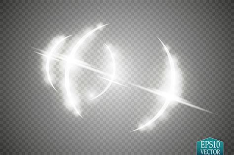 황금 빛의 투명 한 배경에 고립 효과 조명 태양 광선와 플래시 그리고 스포트 라이트 노 빛 효과입니다 반짝와 스타 버스트입니다 개성 개념에 대한 스톡 벡터 아트 및 기타