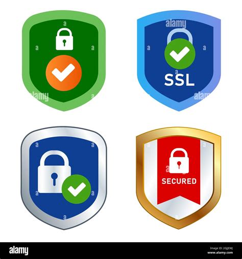 Shield Icon Emblem Ssl Security Secured Web Transaction Encrypted