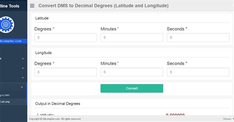 Convert Degrees Minutes Seconds DMS To Decimal Degrees Lat Long In Online