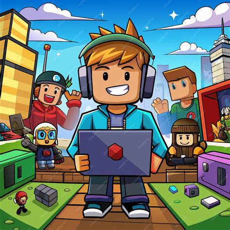Roblox Vector Illustration Cartoon Premium Ai Generated Vector