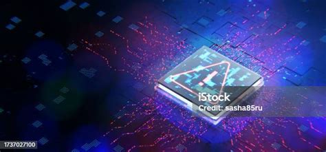 Ddos Attacks Spy Program Error Warning Sign Notification And Concept Of Danger And Error In The