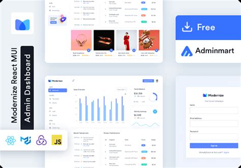 react mui templates open source and free