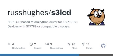 GitHub Russhughes S Lcd ESP LCD Based MicroPython Driver For ESP S Devices With ST Or