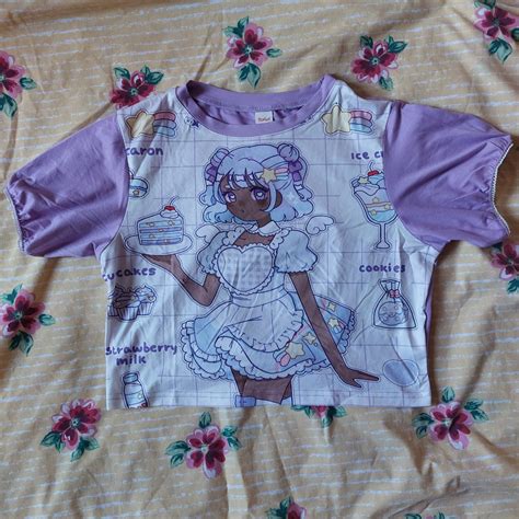 Sweet Anime Girl Crop Top On Carousell