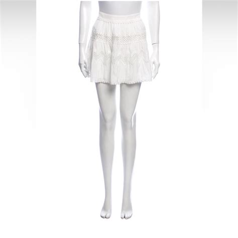 Ramy Brook Skirts Ramy Brook Lace Trim Embellishment Mini Skirt