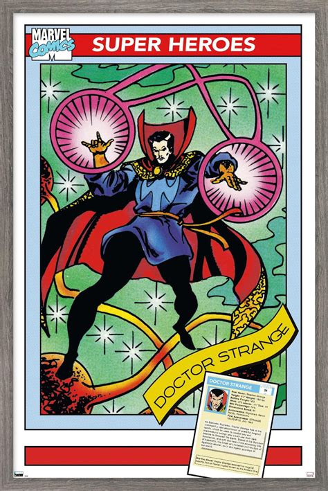 Marvel Trading Cards Doctor Strange Wall Poster 22 375 X 34 Framed