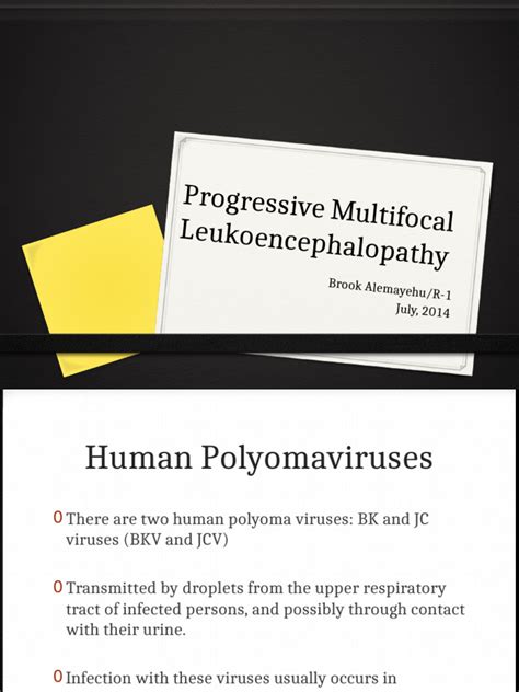 6 Progressive Multifocal Leukoencephalopathy Pdf Infection Virus